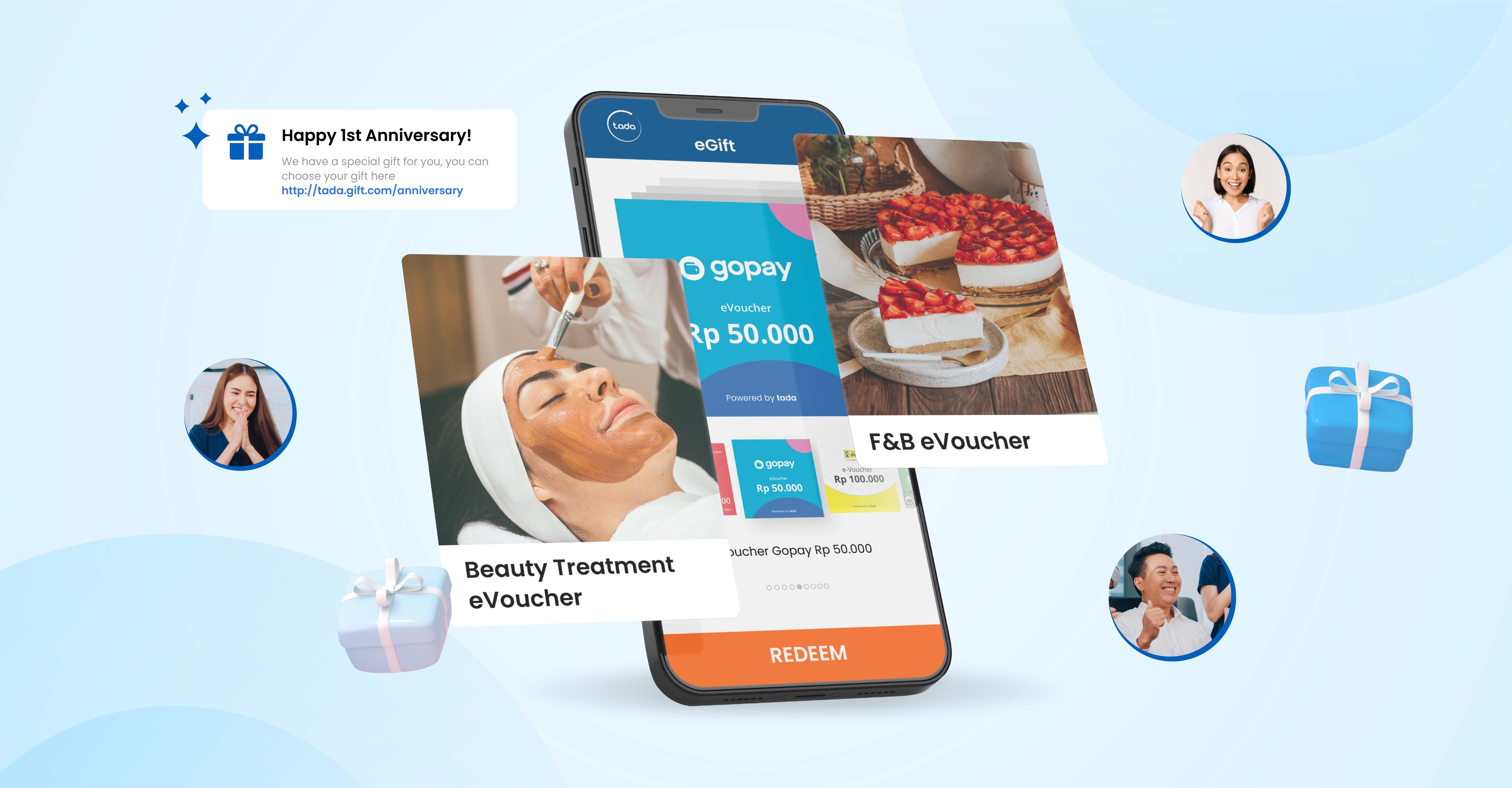 Introducing Multiple E-vouchers Option to Send Digital Gifts with Tada